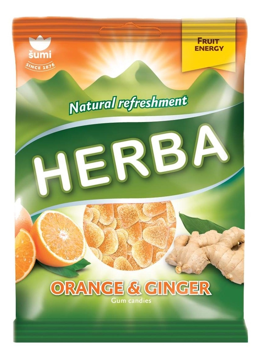 Gumene bombone HERBA pomorandža đumbir 90g - Cenoteka