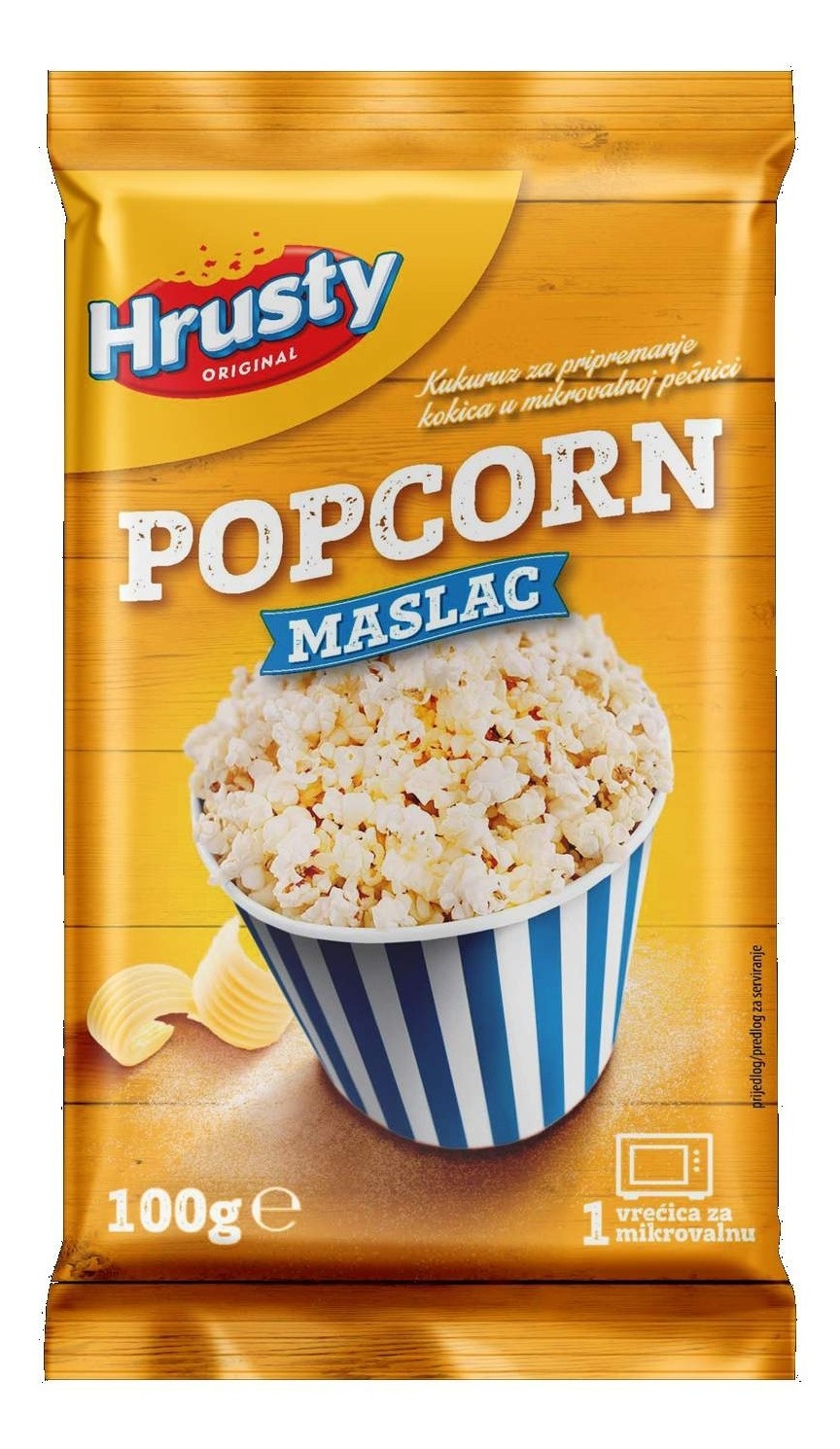 Kokice HRUSTY za mikrotalasnu maslac 100g - Cenoteka