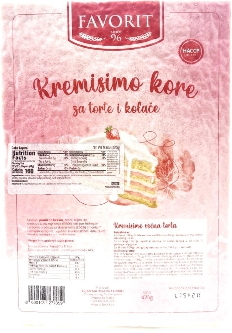 Kore FAVORIT Kremisimo 470g - Cenoteka