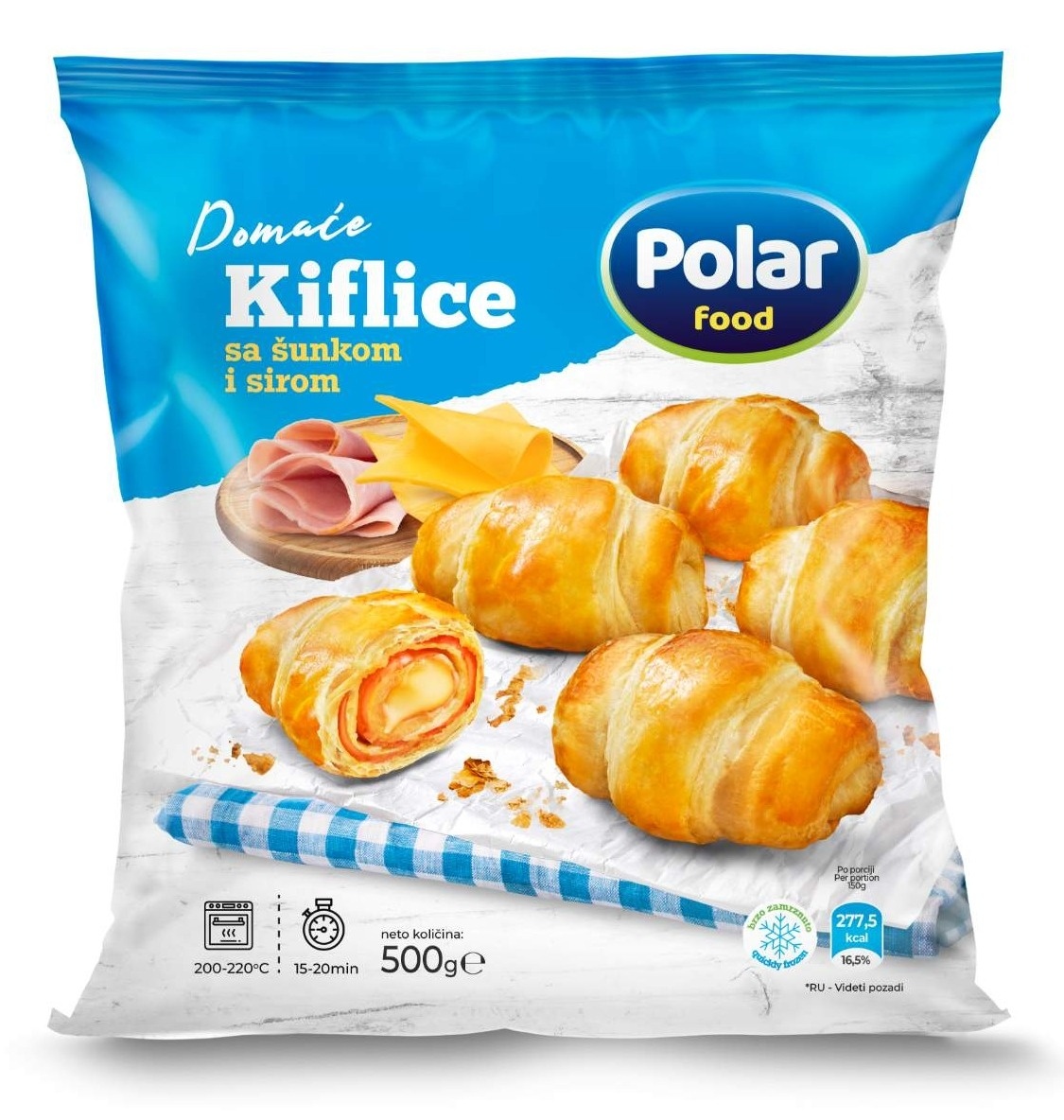 POLAR Kiflice šunka sir 500g - Cenoteka