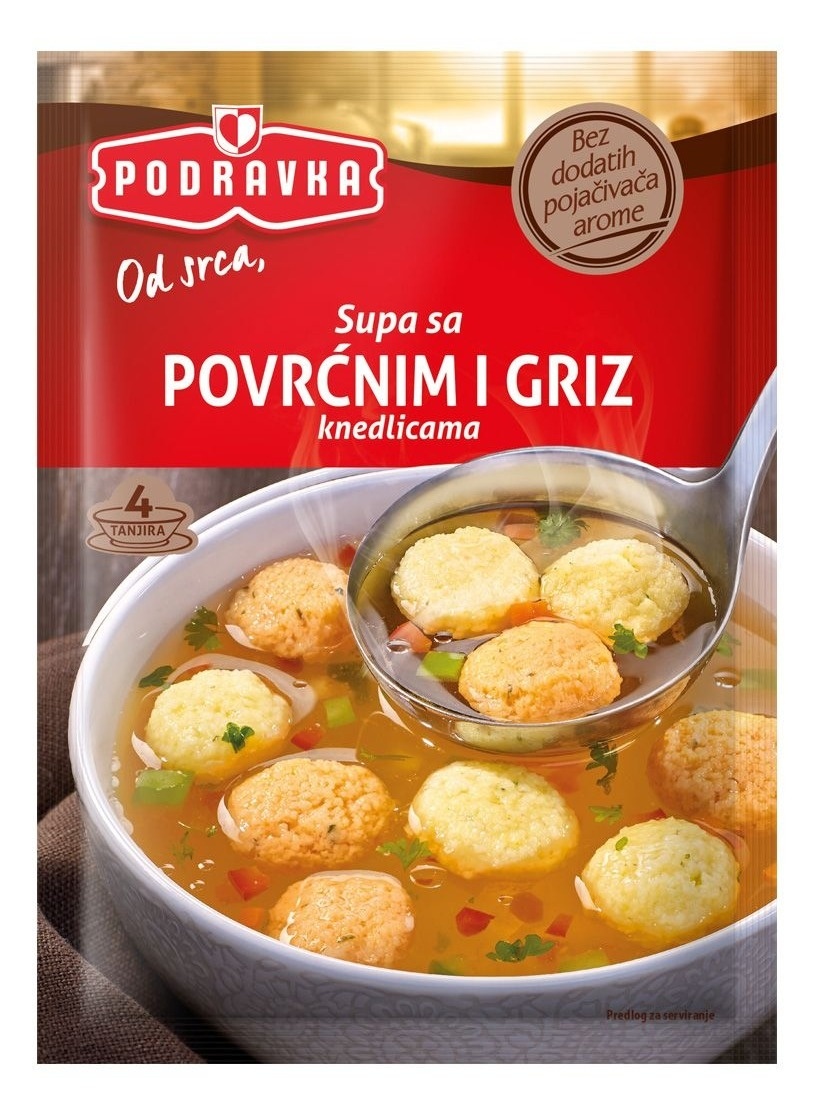 Supa PODRAVKA povrćne i griz knedle 56g - Cenoteka