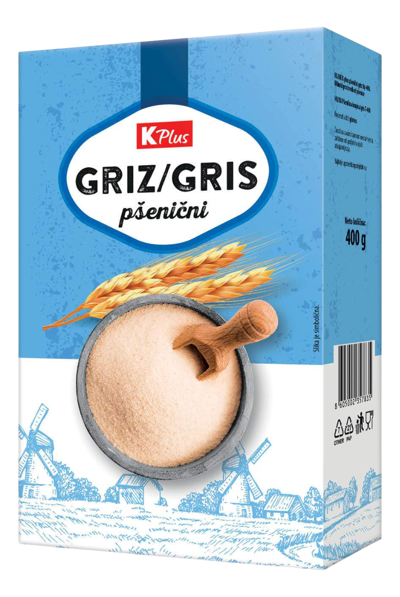 Griz K PLUS pšenični kutija 400g - Cenoteka