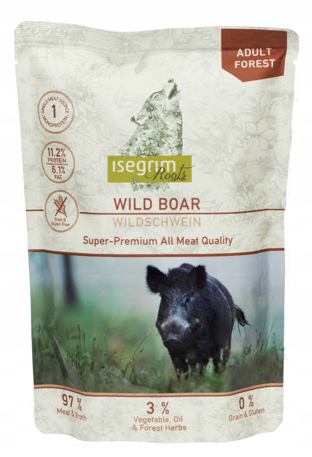 ISEGRIM hrana za pse sos od divlje svinje 410g - Cenoteka