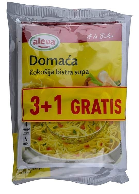 Supa ALEVA domaća kokošija bistra 45g 3+1 gratis - Cenoteka