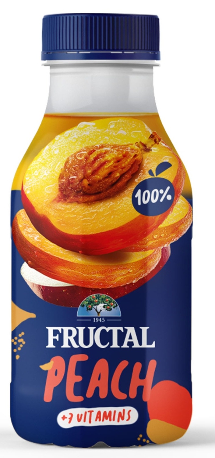 Voćni sok FRUCTAL breskva i jabuka 100% 330ml - Cenoteka