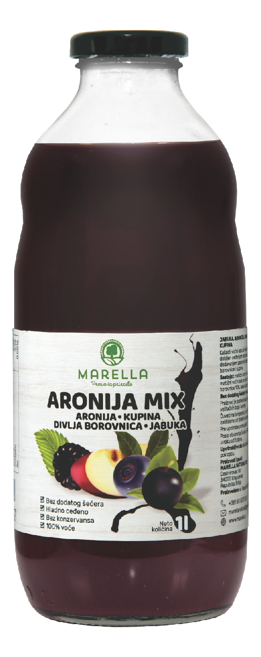 Voćni sok MARELLA aronija borovnica 1l - Cenoteka