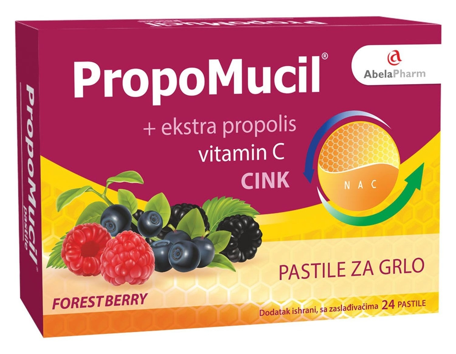 ABELA PHARM Propomucil pastile šumsko voće 24kom - Cenoteka