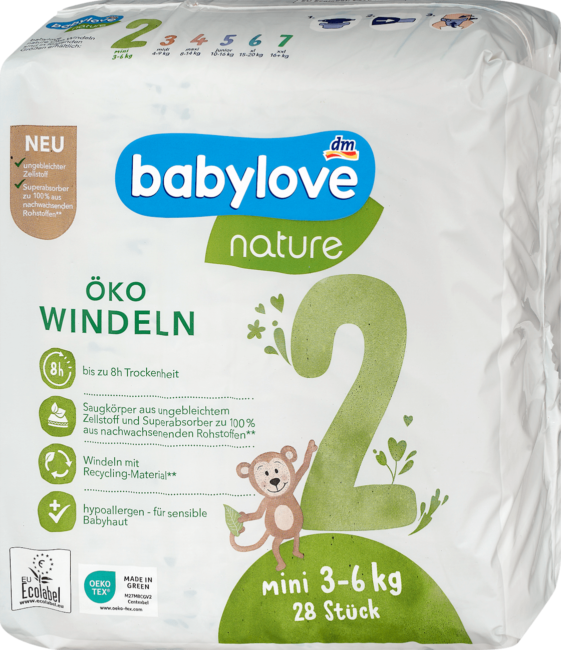 BABYLOVE pelene nature 2 mini 28kom - Cenoteka