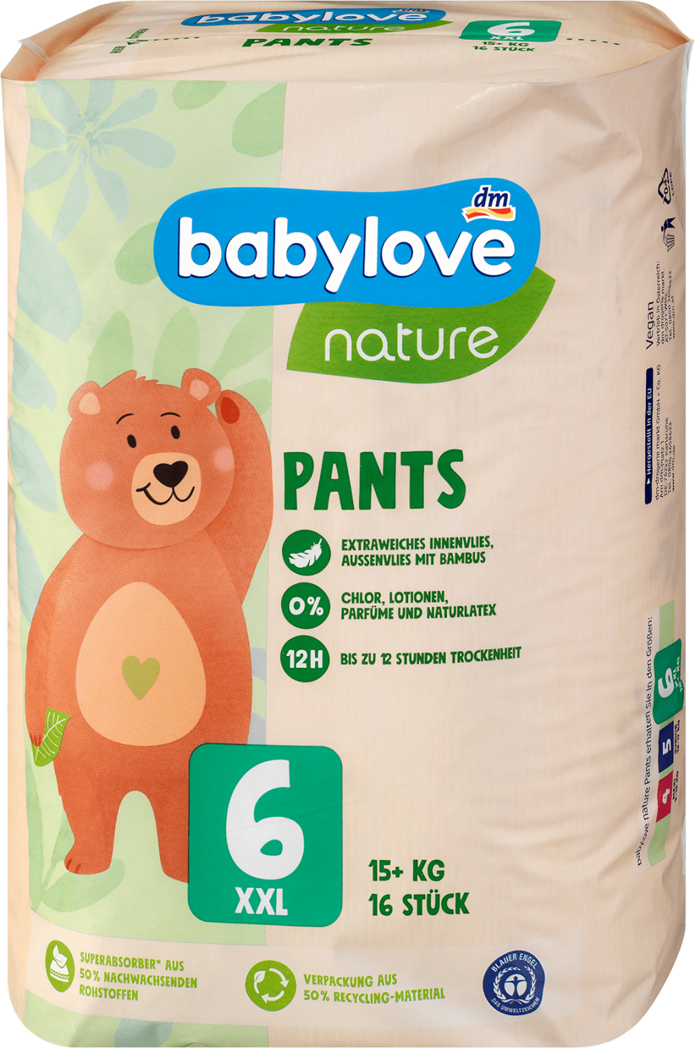 BABYLOVE pelene pants nature 6 XXL 16kom - Cenoteka