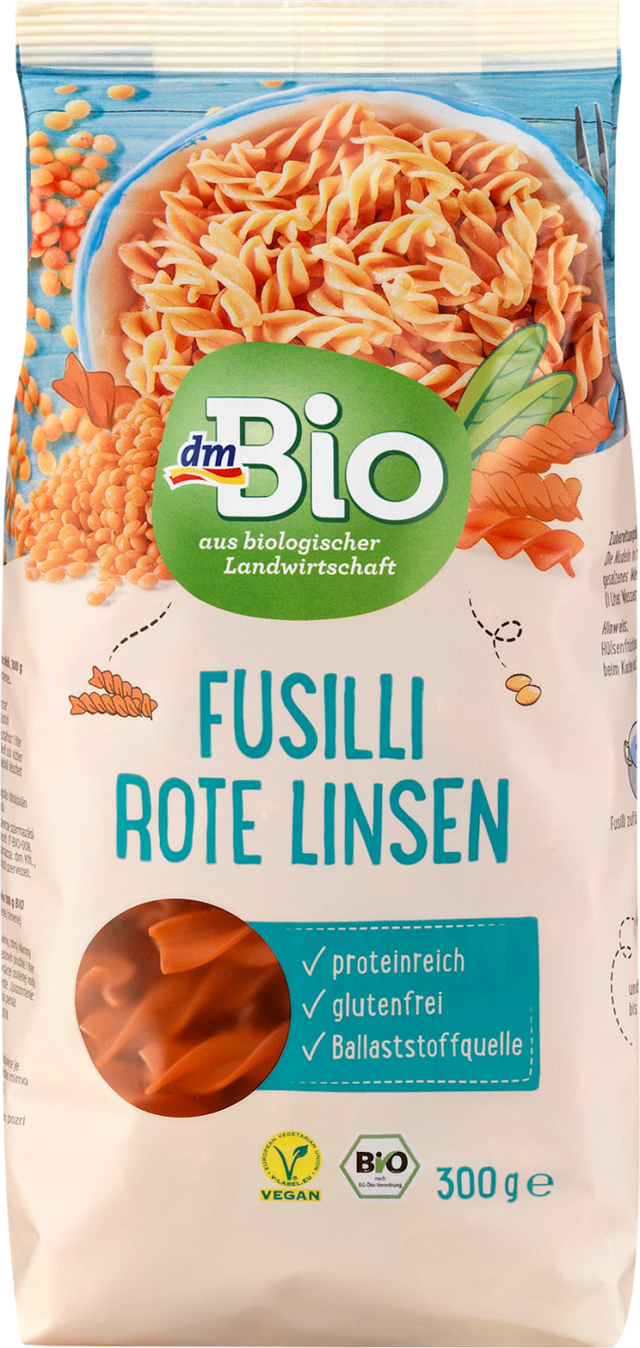 DM BIO testenina fusili od crvenog sočiva 300g - Cenoteka