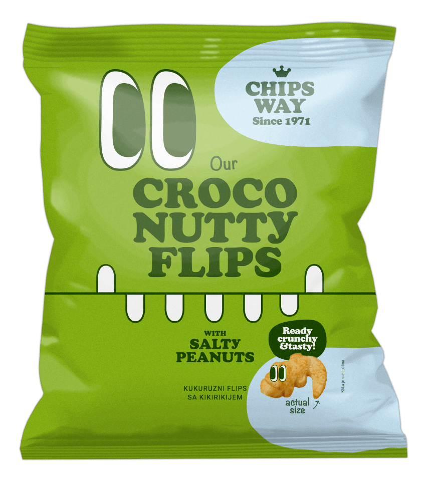 Flips CHIPS WAY Krokodili sa kikirikijem 40g - Cenoteka