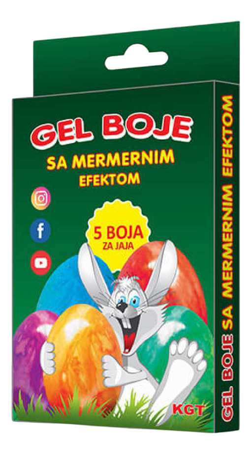 Gel boja za jaja mermer KGT 5kom - Cenoteka