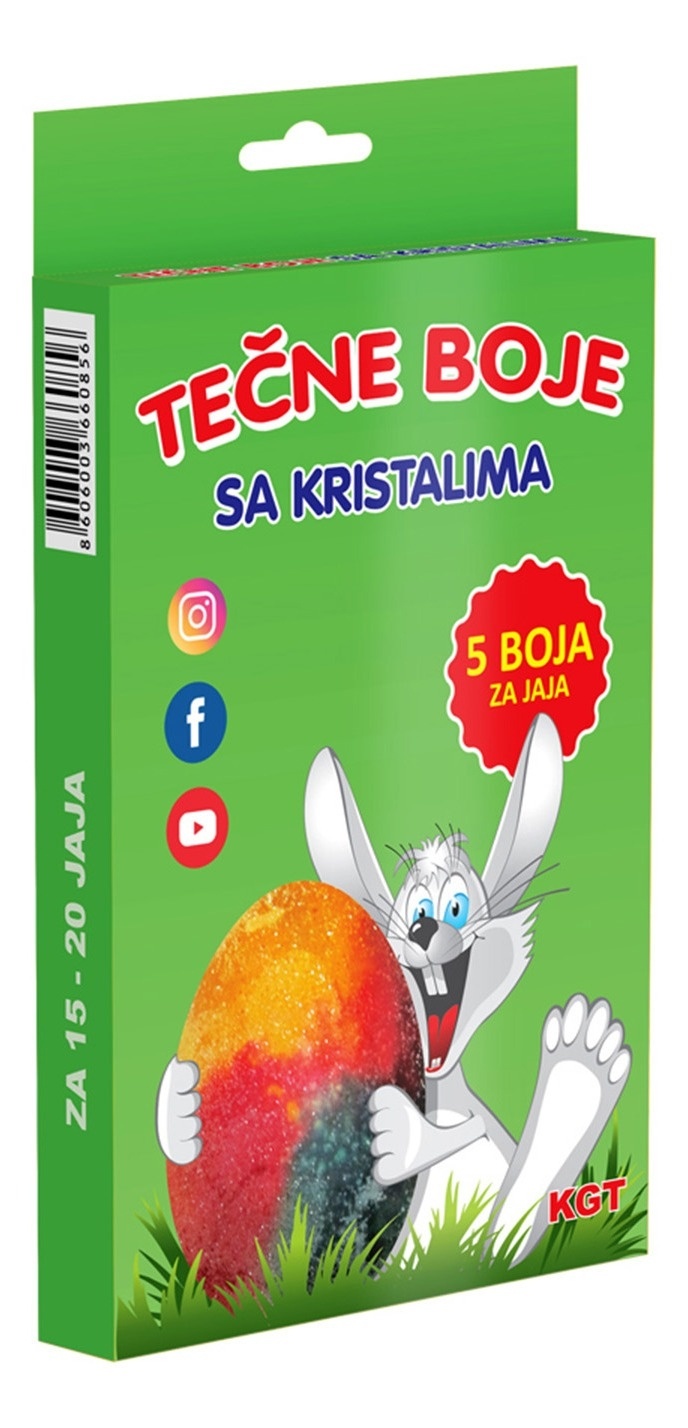 Tečna boja za jaja sa kristalima KGT 5kom - Cene i Akcije