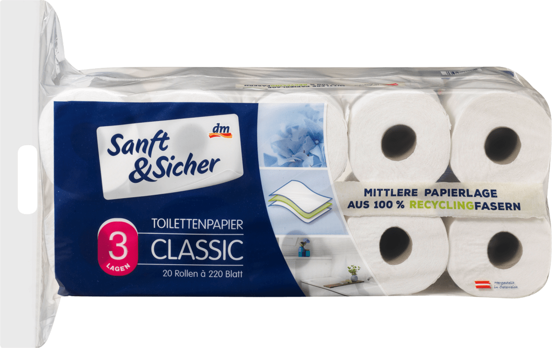 Toalet papir SANFT&SICHER classic 3sloja 20kom - Cenoteka