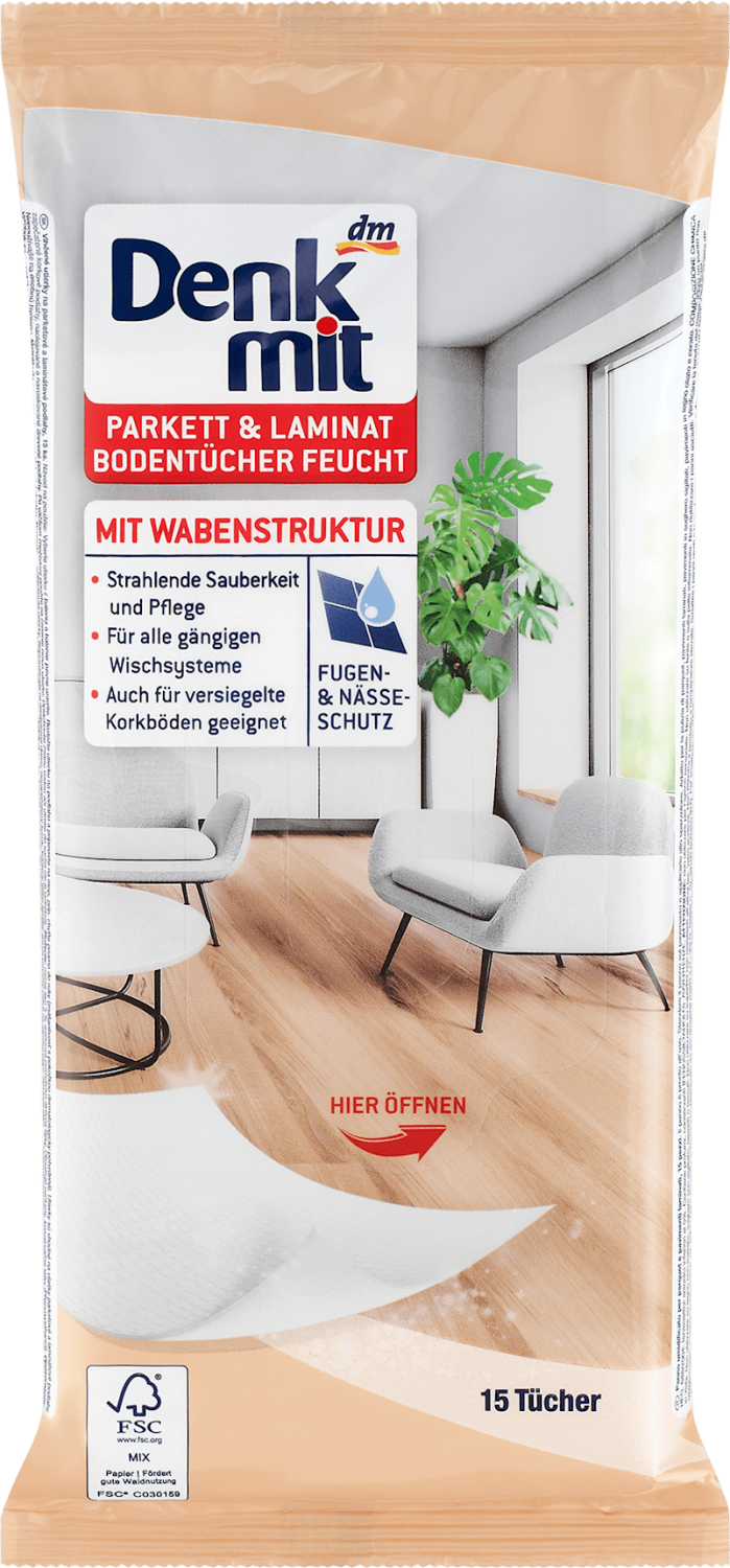 Vlažne maramice za parket i laminat DENKMIT 15kom - Cenoteka