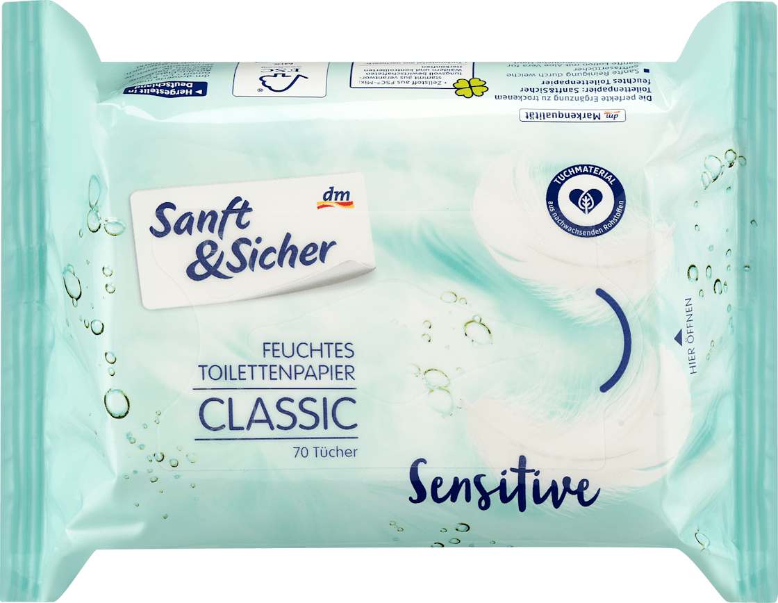 Vlažni toalet papir SANFT&SICHER classic sensitive 70kom - Cenoteka