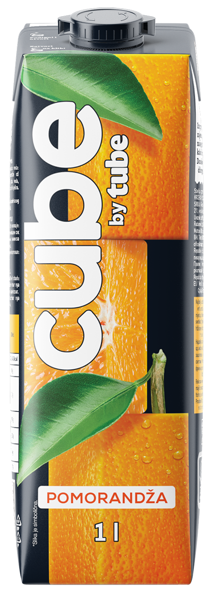 Voćni sok CUBE By Tube pomorandža 1l - Cenoteka