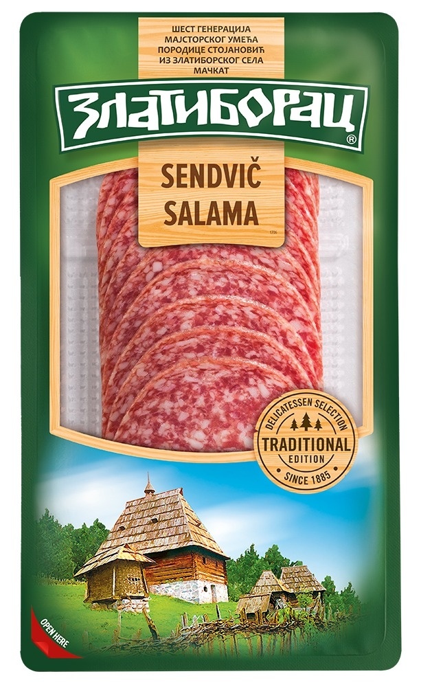ZLATIBORAC sendvič salama slajs 100g - Cenoteka