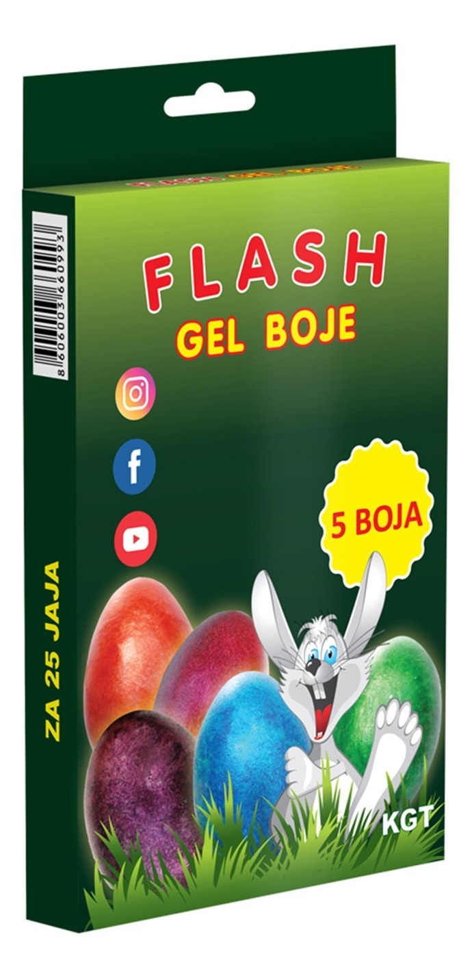 Gel flesh metalizirane boje za jaja KGT 5kom - Cenoteka