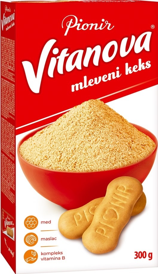 Keks PIONIR Vitanova mleveni 300g - Cenoteka