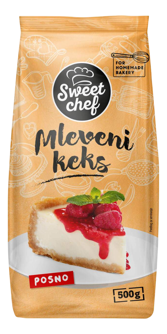 Keks SWEET CHEF mleveni posni 500g - Cenoteka