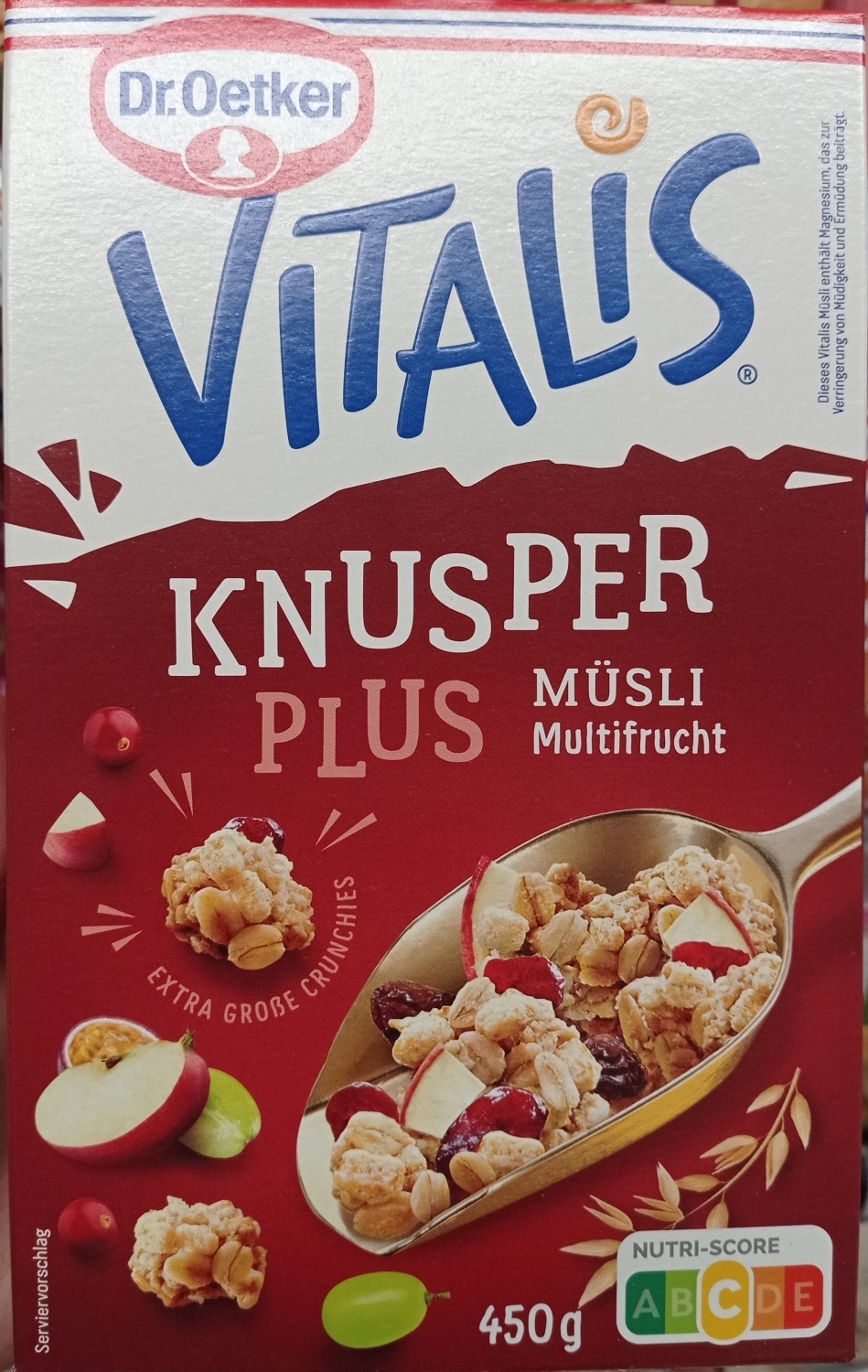 Musli DR. OETKER Vitalis krispi multi voćni 450g - Cenoteka