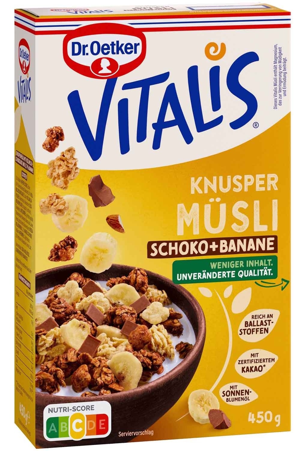 Musli VITALIS Krispi čokolada banana 450g - Cenoteka