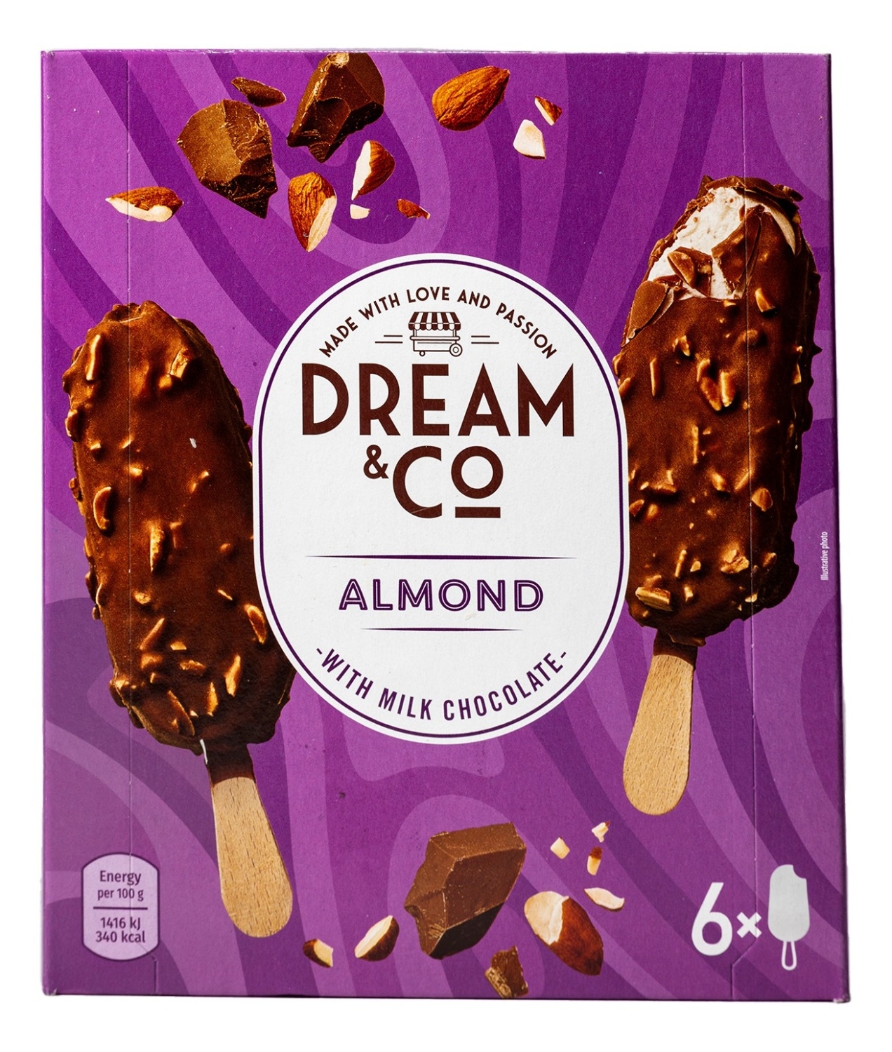 Sladoled DREAM&CO badem multipak 6x120ml - Cenoteka