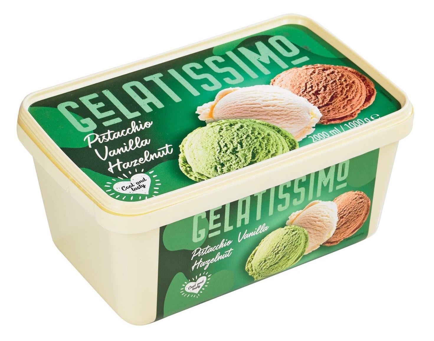 Sladoled GELATISSIMO lešnik vanila pistaći 2000ml - Cenoteka