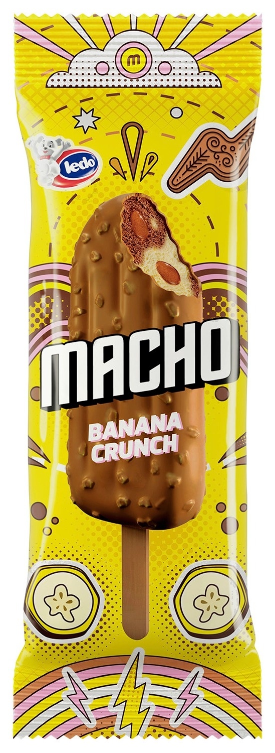 Sladoled MACHO banana crunch štapić 75ml - Cenoteka