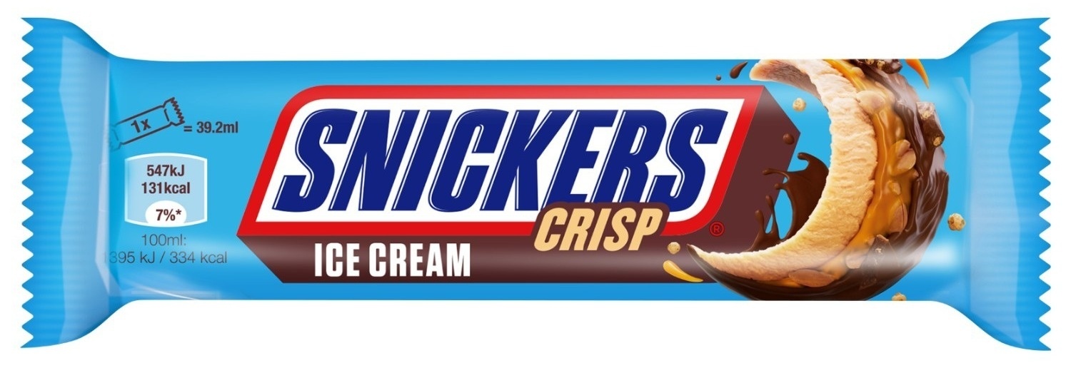 Sladoled SNICKERS Crips ice bar 34,5g - Cenoteka