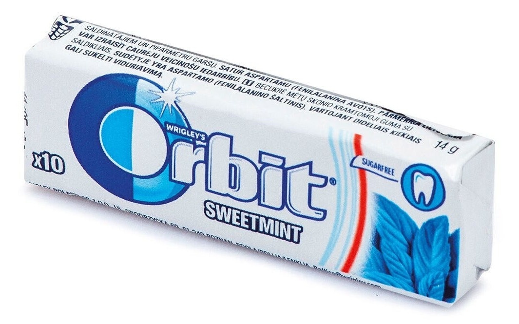 Žvake ORBIT Sweet mint 14g - Cenoteka