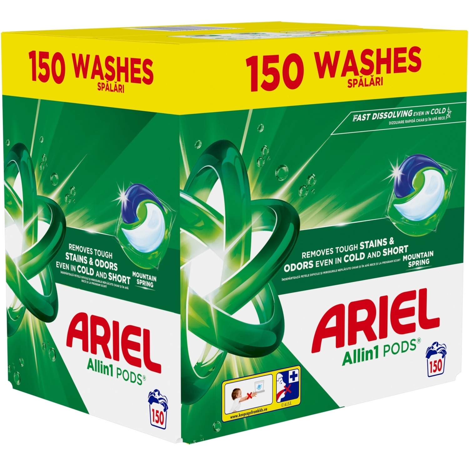 ARIEL PODS Mountain spring kapsule za veš 150kom - Cenoteka