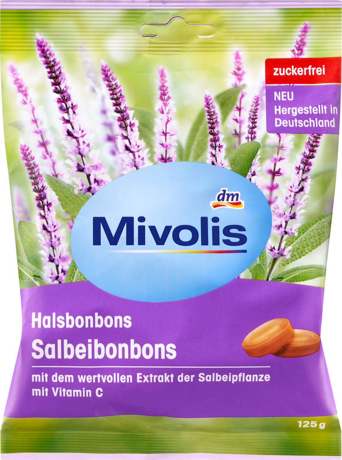 Bombone MIVOLIS žalfija sa zaslađivačima i vitamin C 125g - Cene i Akcije