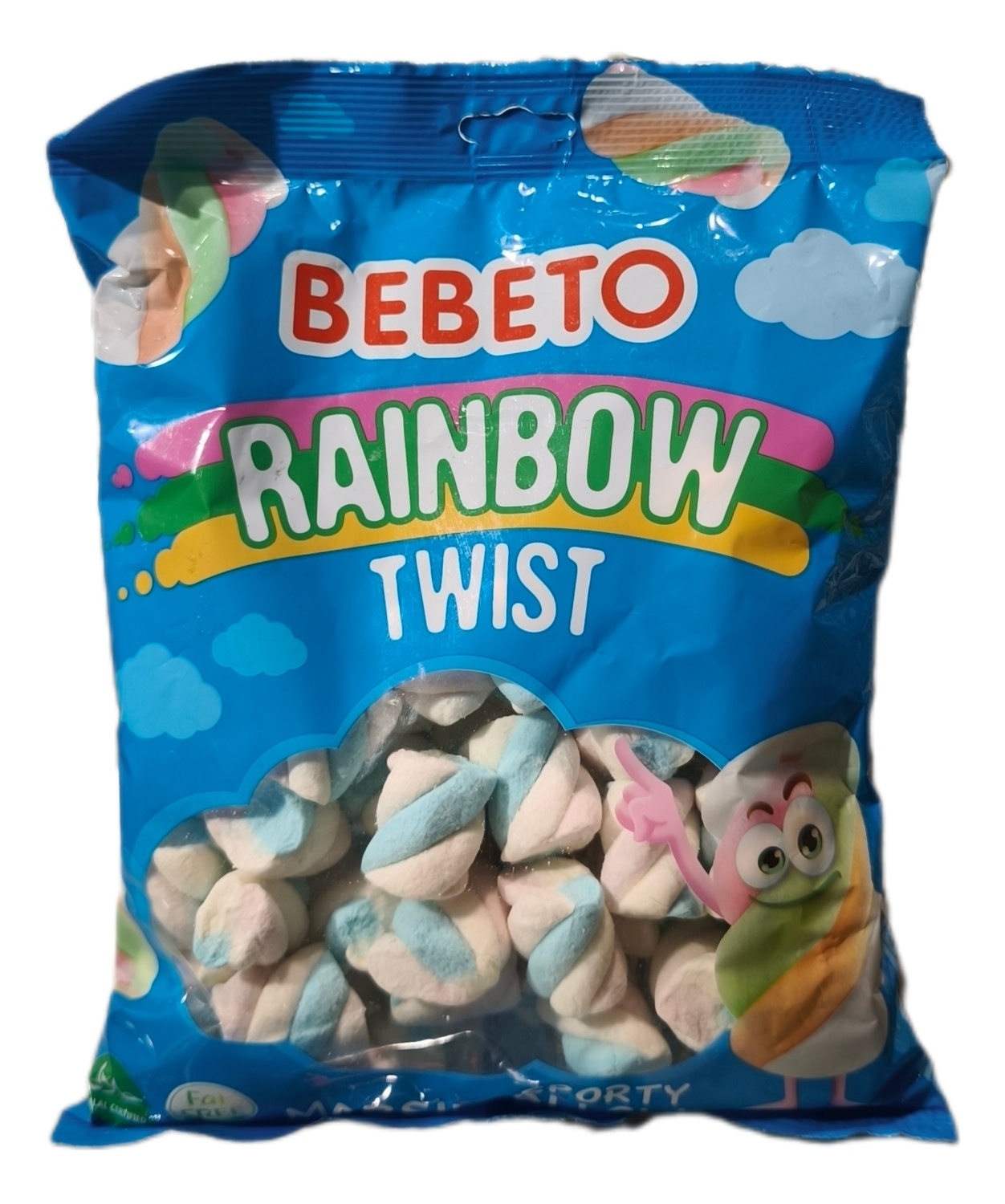Gumene bombone BEBETO marshmallow rain twist 250g - Cenoteka