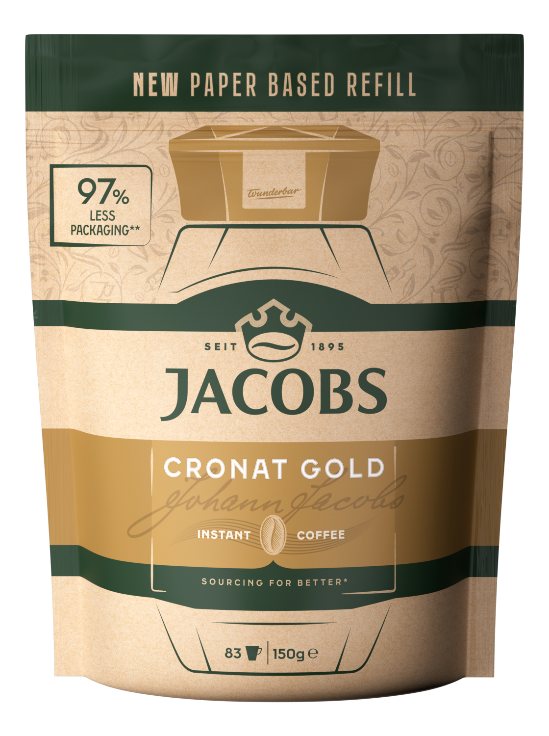 Instant kafa JACOBS Cronat gold kesa 150g - Cenoteka
