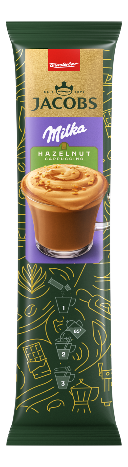 Instant kafa JACOBS Milka cappuccino hazelnut 16,5g - Cenoteka