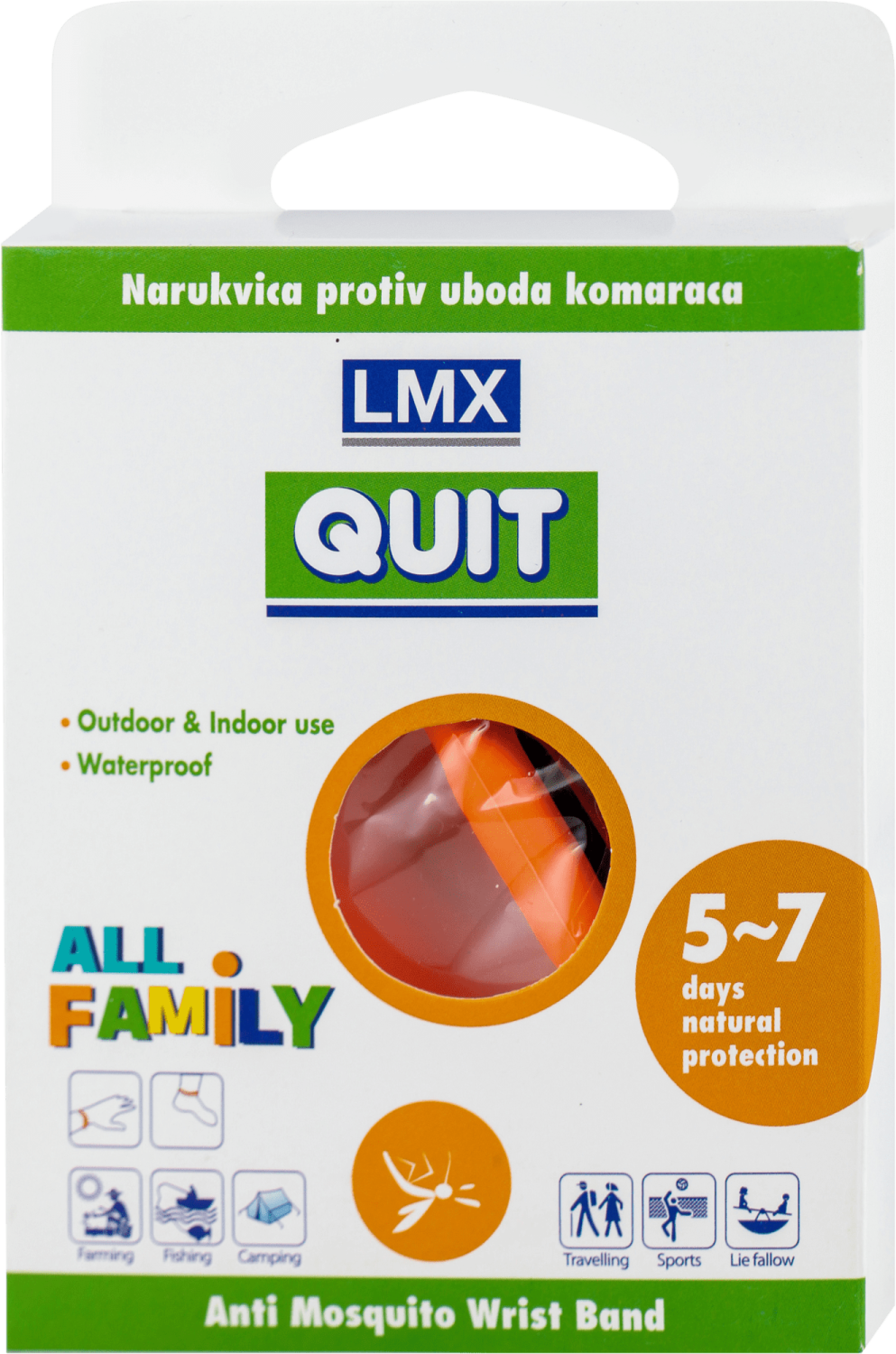 LMX narukvica protiv uboda komaraca narandžasta 1kom - Cenoteka