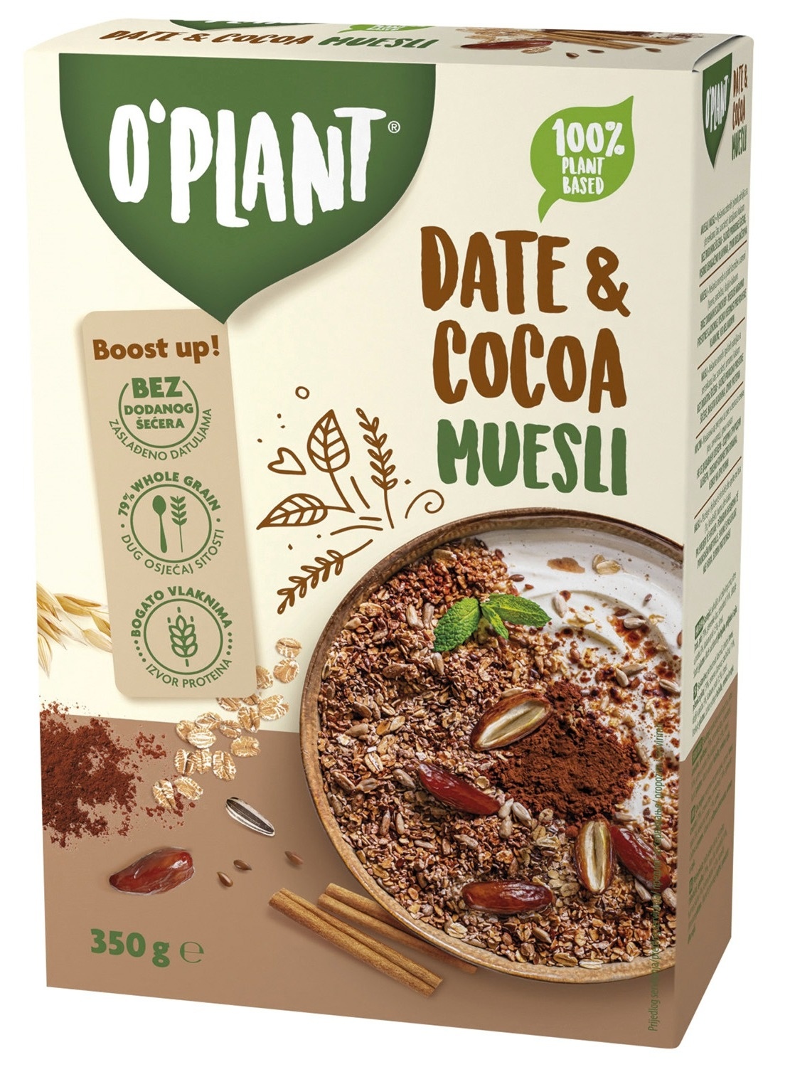 Musli O'PLANT Date & cocoa 350g - Cenoteka