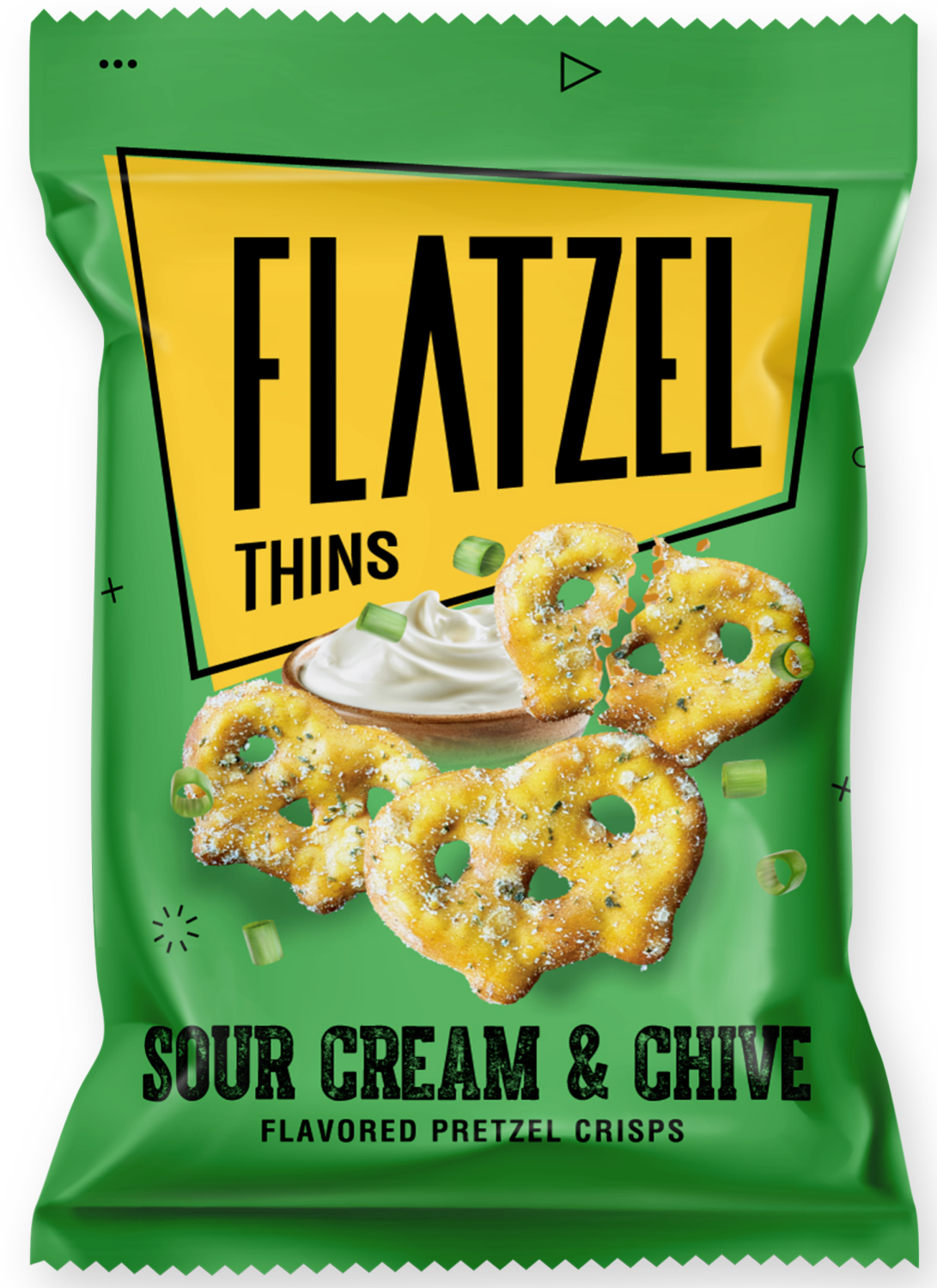 Perece FLATZEL sour cream & chive 65g - Cenoteka