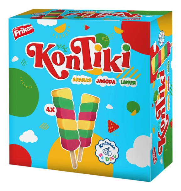 Sladoled KONTIKI jagoda multipack 4x70ml - Cenoteka
