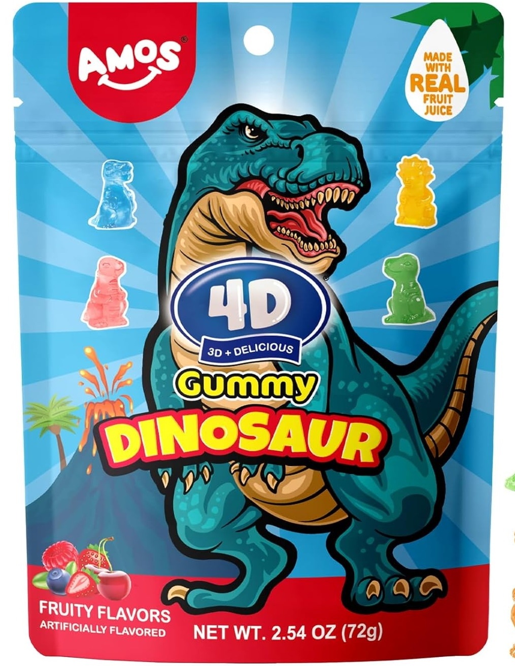 Gumene bombone AMOS 4D dinosaur 72g - Cene i Akcije