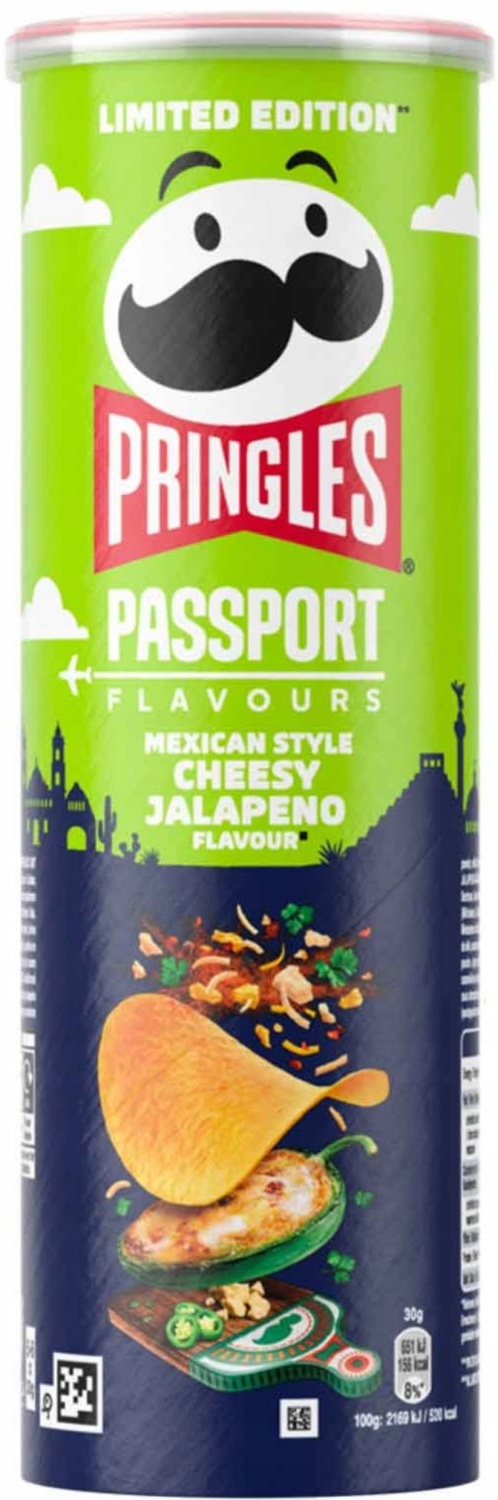Čips PRINGLES Mexican style cheesy jalapeno 165g - Cenoteka