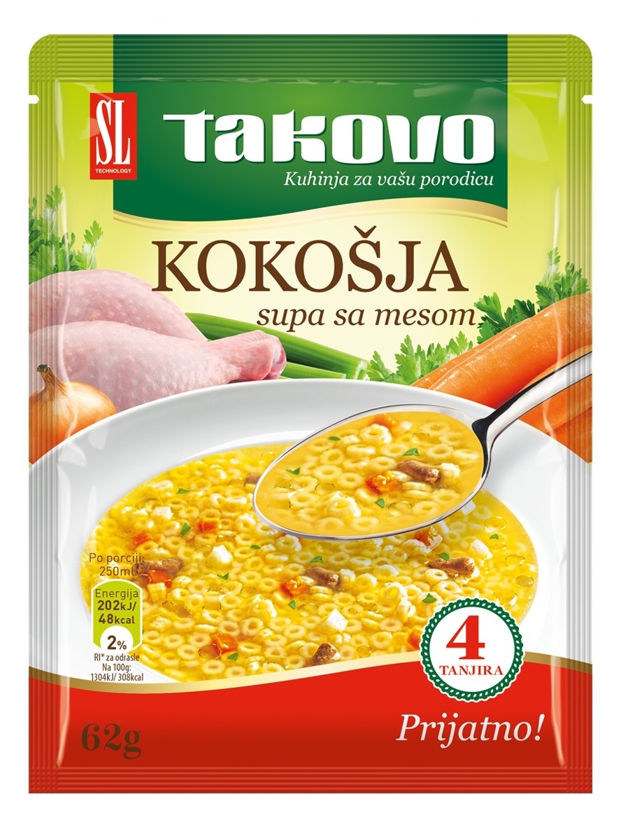 Supa TAKOVO kokošija sa mesom 62g - Cenoteka