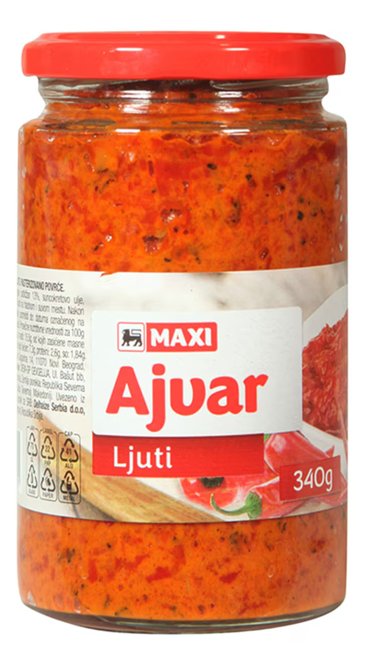 Ajvar MAXI ljuti 340g - Cenoteka