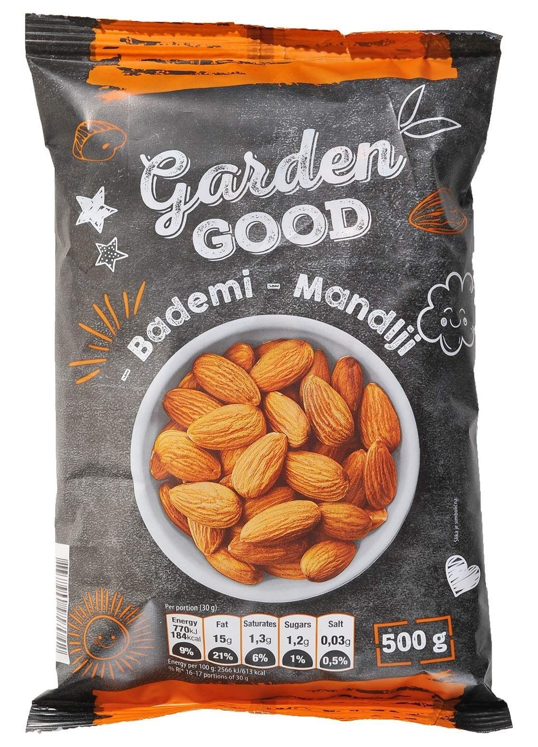 Badem GARDEN GOOD sirovi 500g - Cene i Akcije