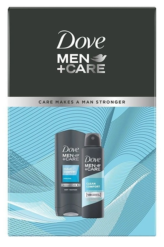 DOVE Men set clean comfort (gel za tuširanje i dezodorans) - Cenoteka