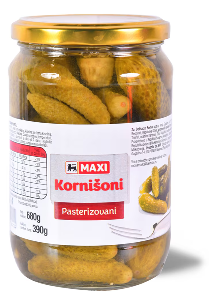 Kornišoni MAXI 680g - Cenoteka
