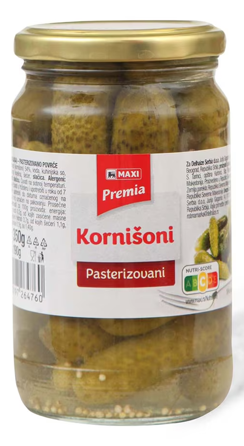 KornišonI MAXI I klasa 350g - Cenoteka