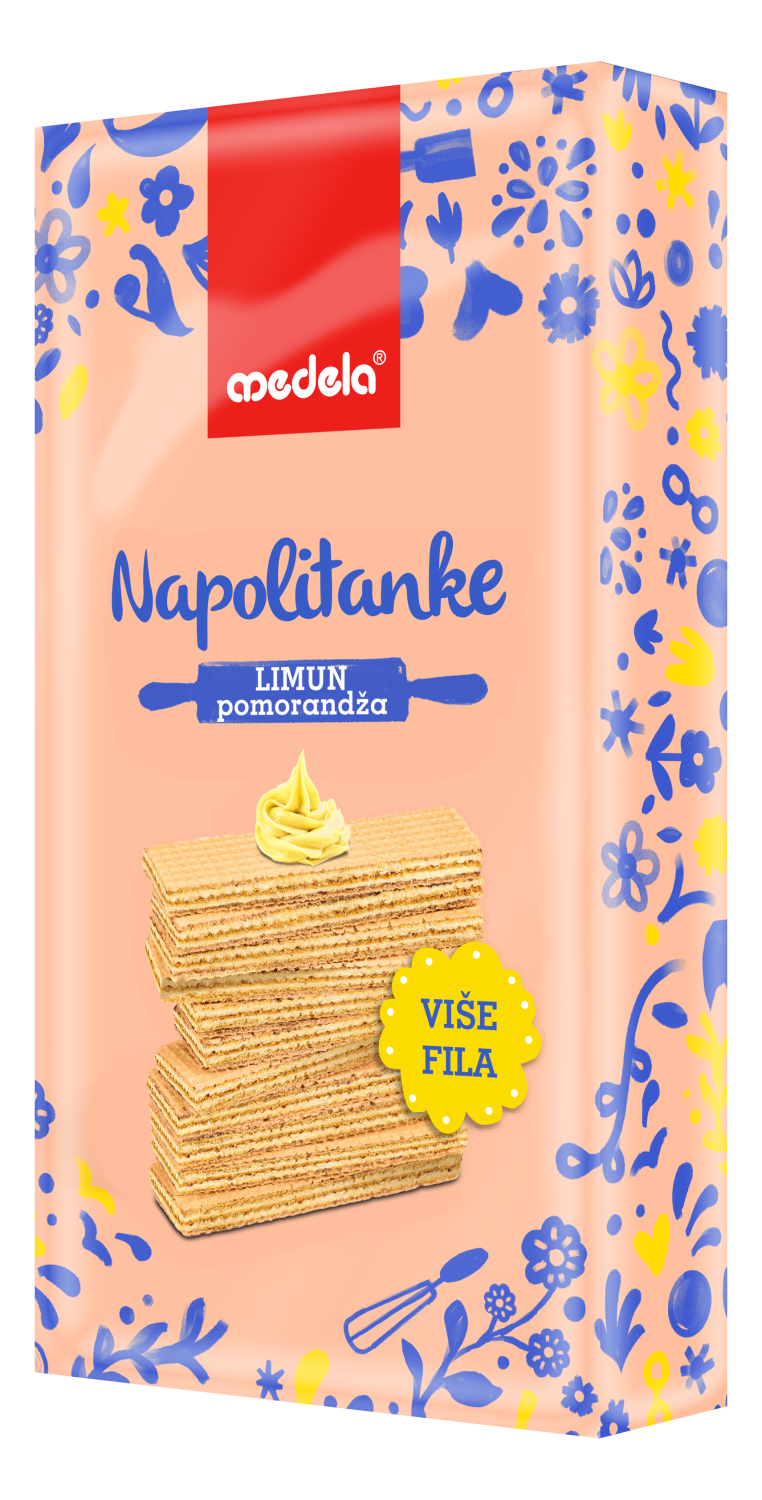 Napolitanke MEDELA limun pomorandža 400g - Cenoteka